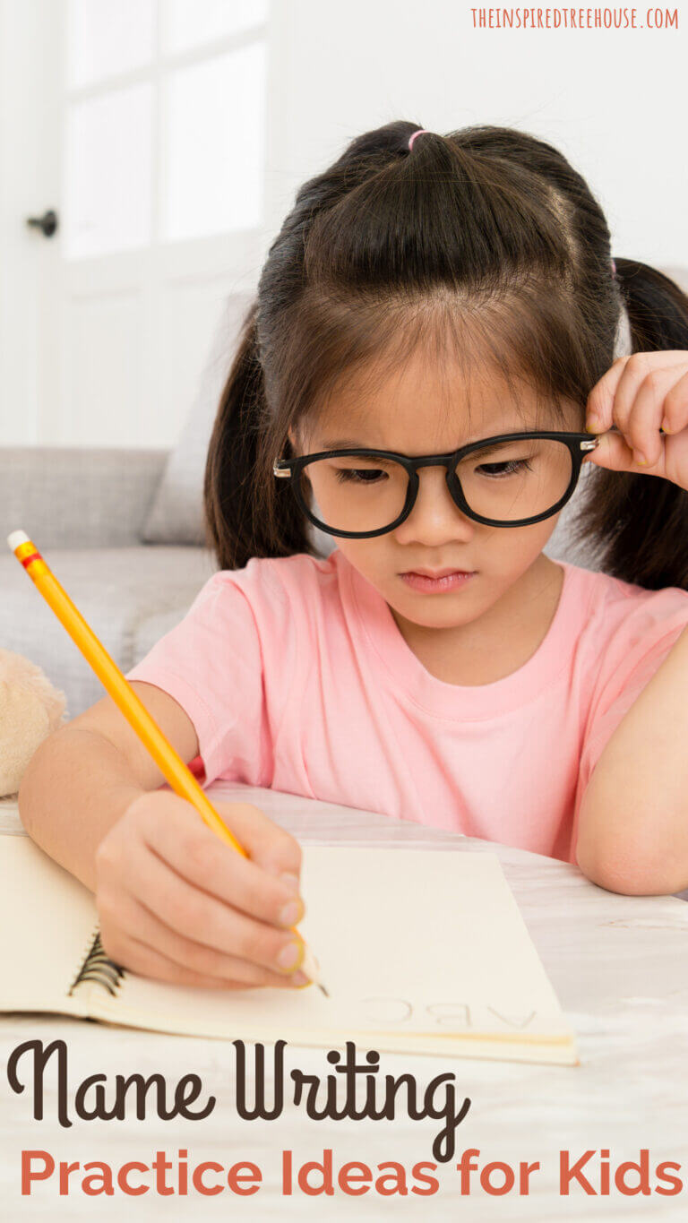 Name Writing Practice Ideas for Kids - The Inspired Treehouse