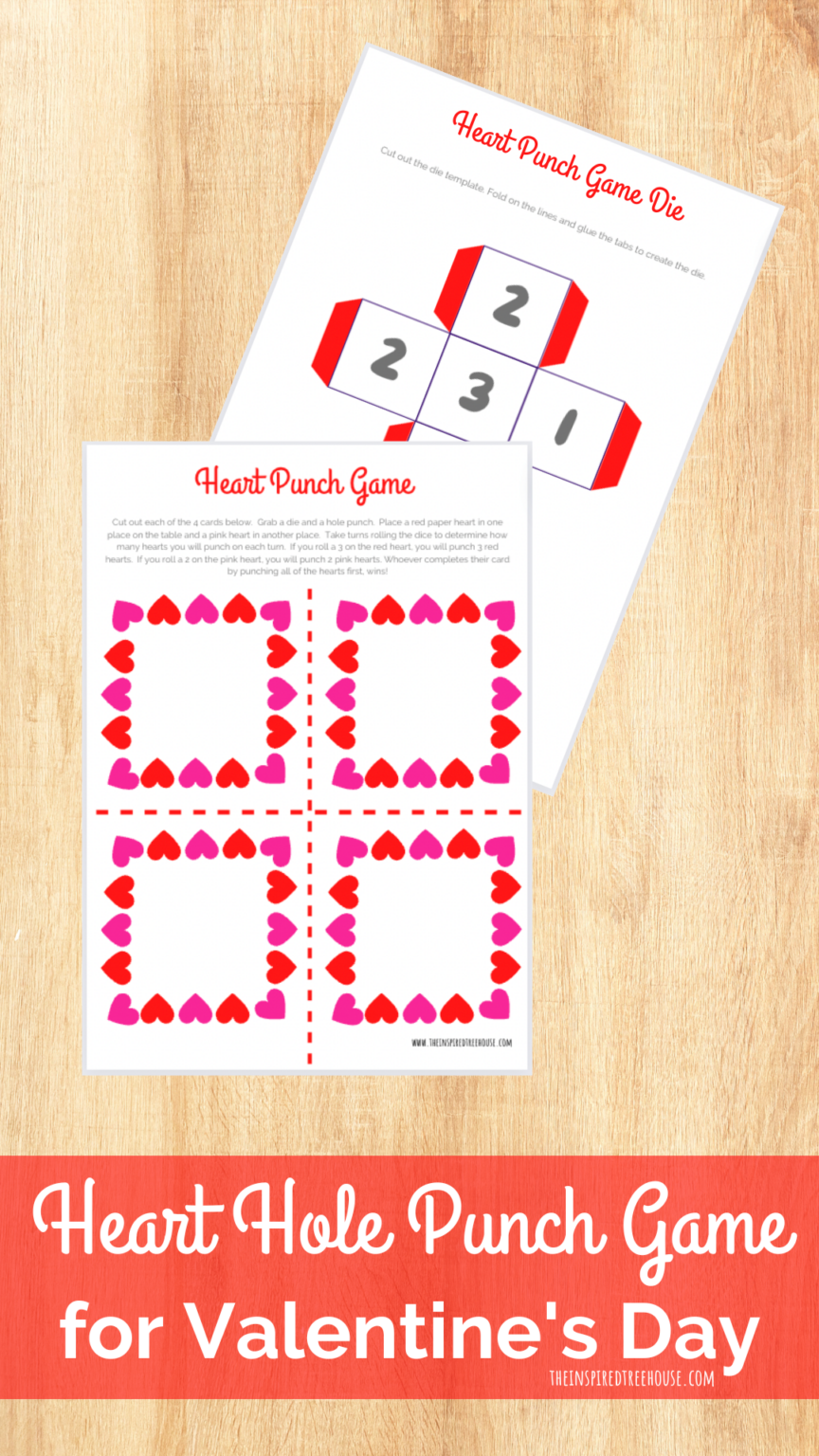Valentines Fine Motor Activities: Punching Hearts Game - The Inspired ...